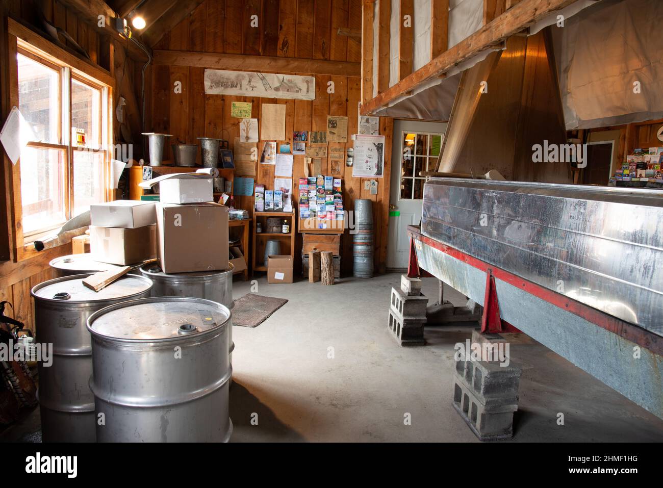 Maple Syrum Making in Vermont USA Stock Photo - Alamy