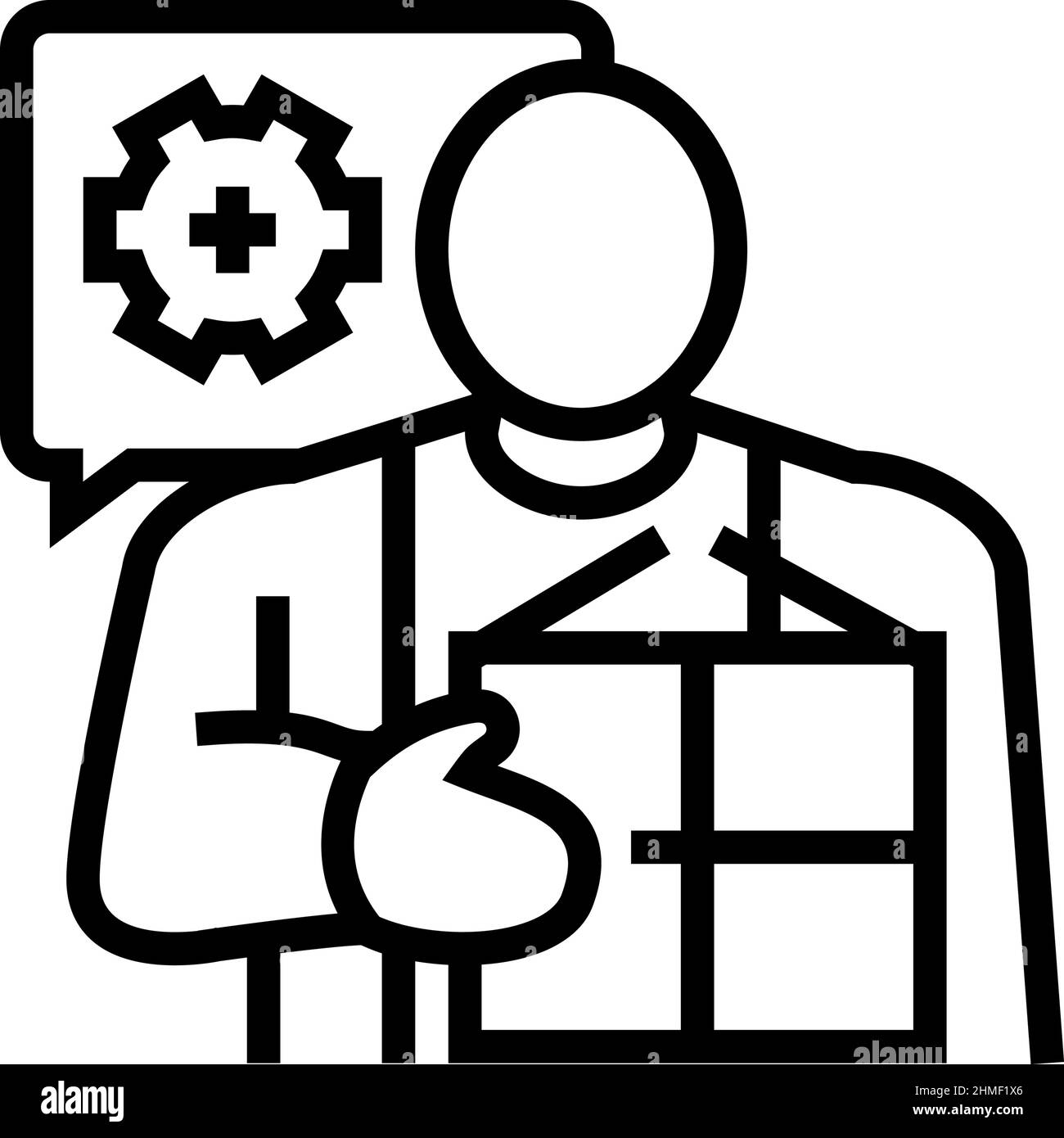 packing services facilitator line icon vector illustration Stock Vector ...