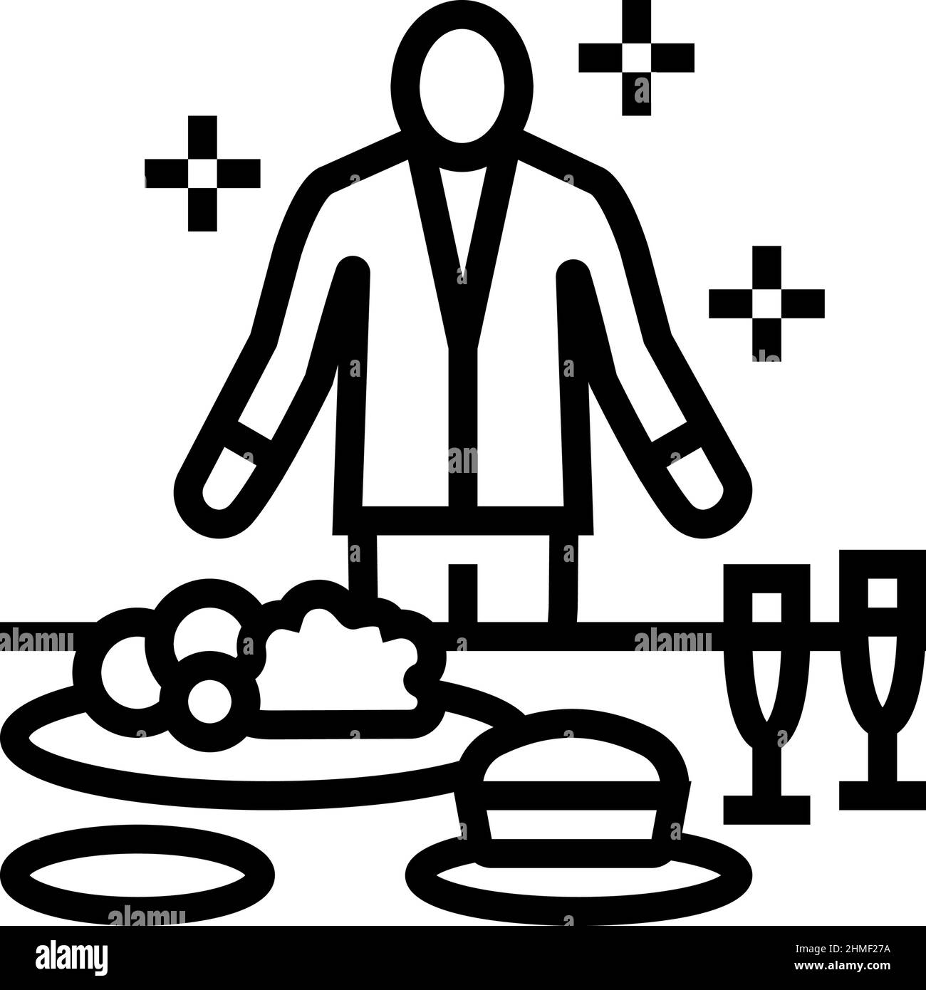 caterer business line icon vector illustration Stock Vector Image & Art ...