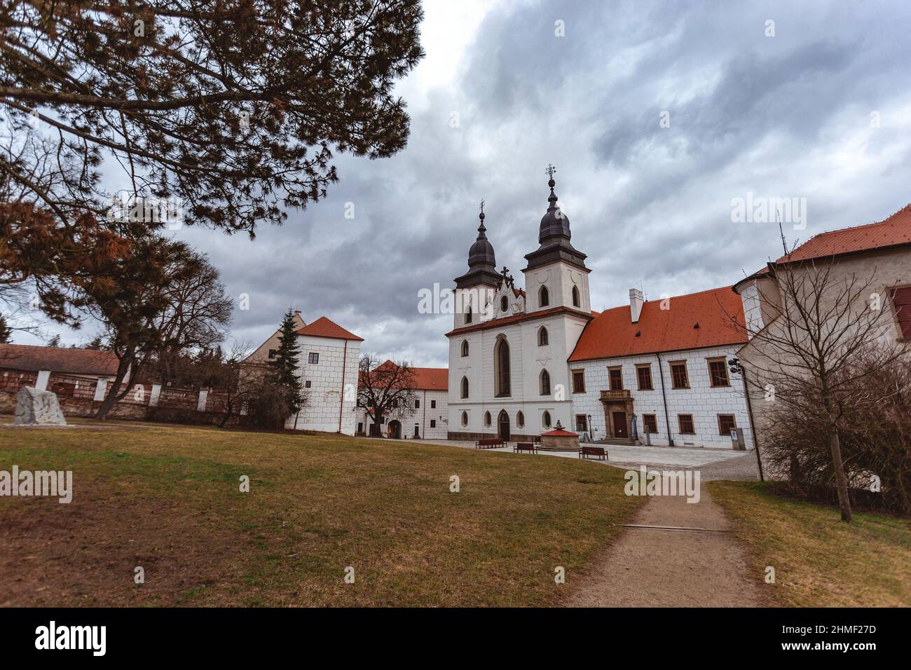 St. Procopius basilica and monastery in town Trebic. UNESCO site ...