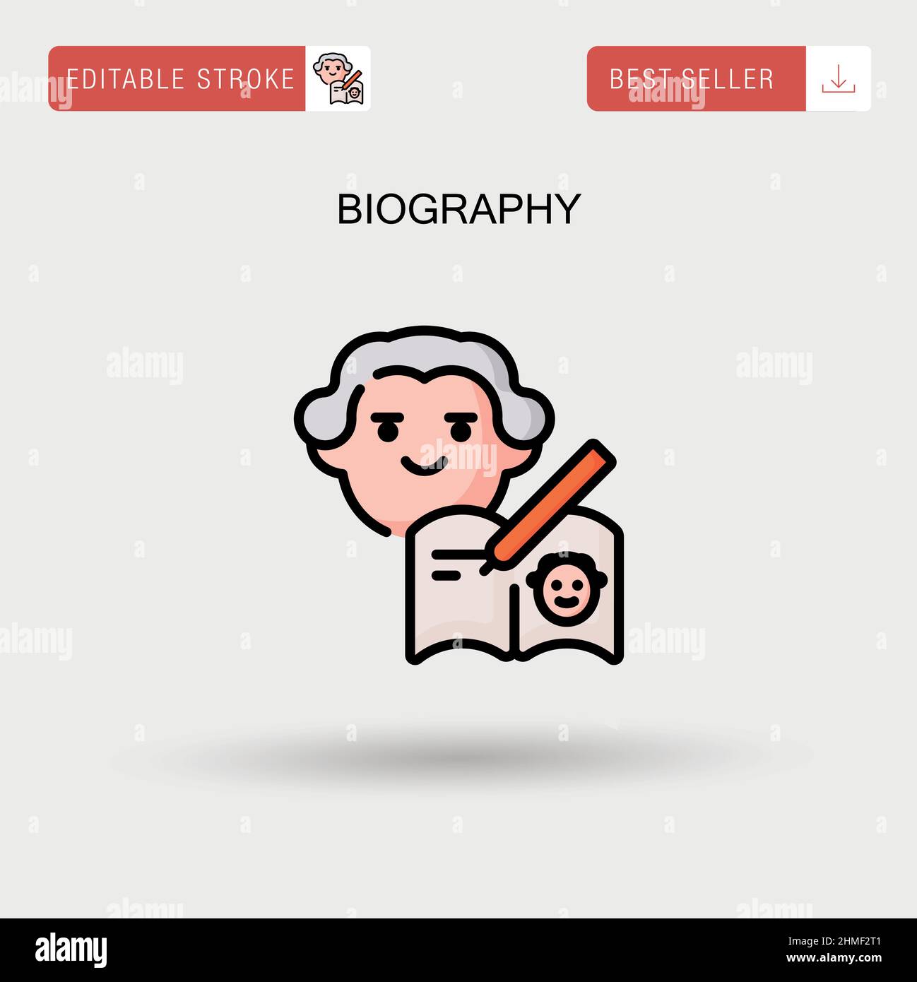 Biography Simple vector icon Stock Vector Image & Art - Alamy