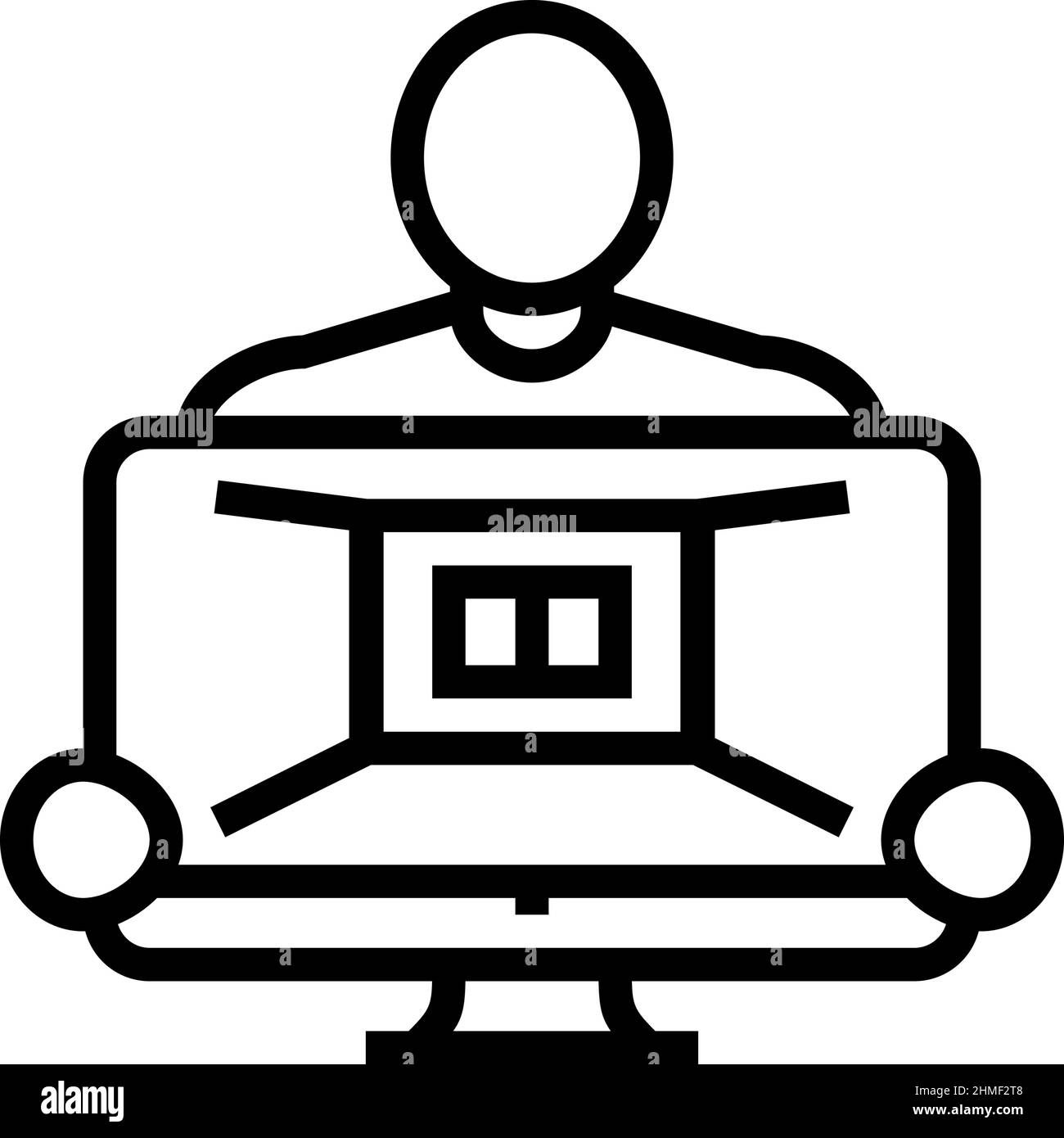 Interior Designer Line Icon Vector Illustration Stock Vector Image 7669