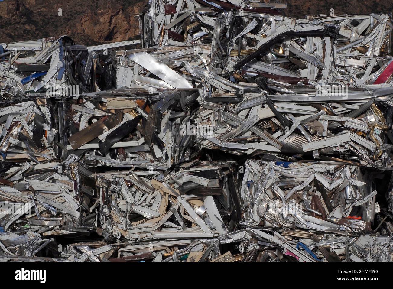 Scrap metal cubes in scrap hi-res stock photography and images - Alamy