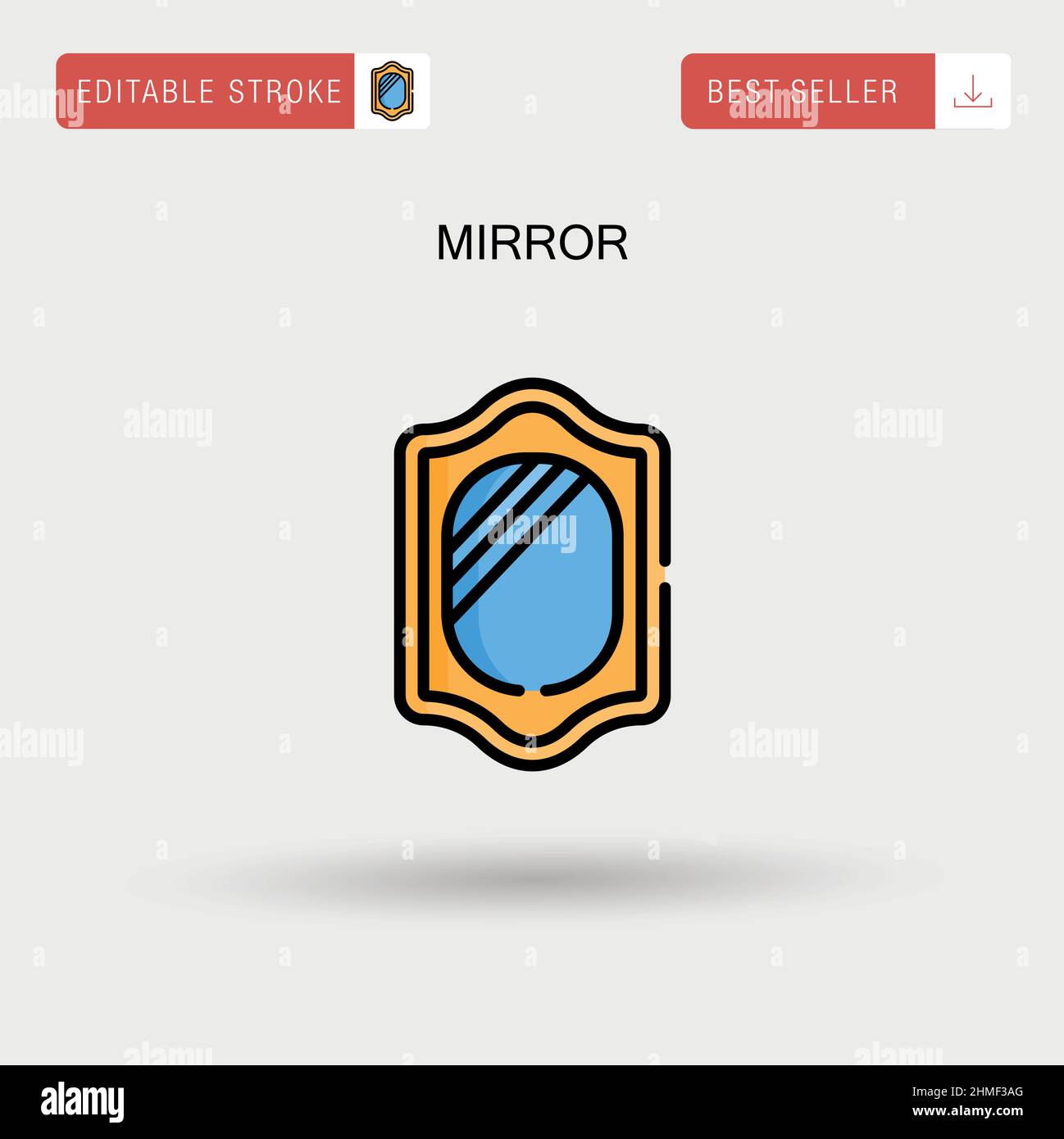 Wall mirror white background Stock Vector Images - Alamy