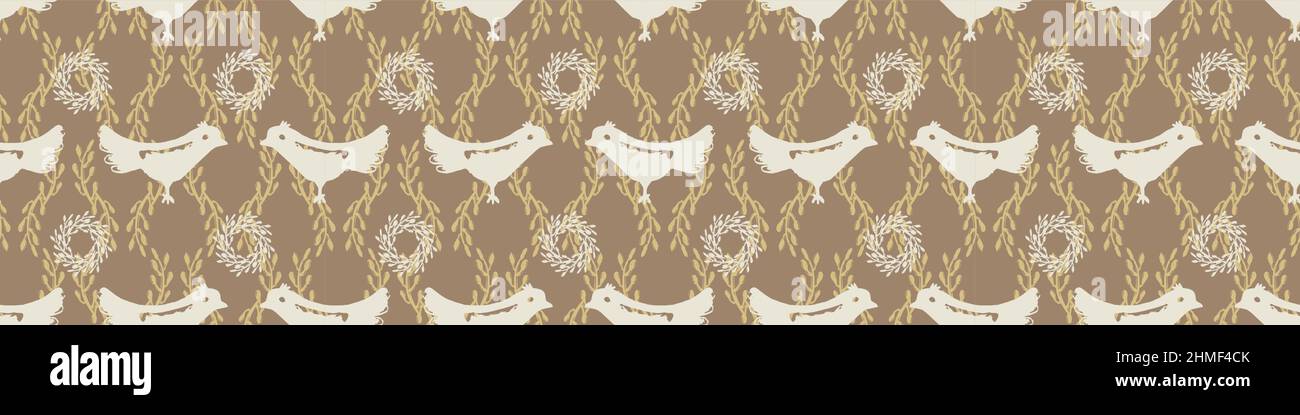 Gender neutral bird seamless vector border. Simple whimsical romantic 2 ...