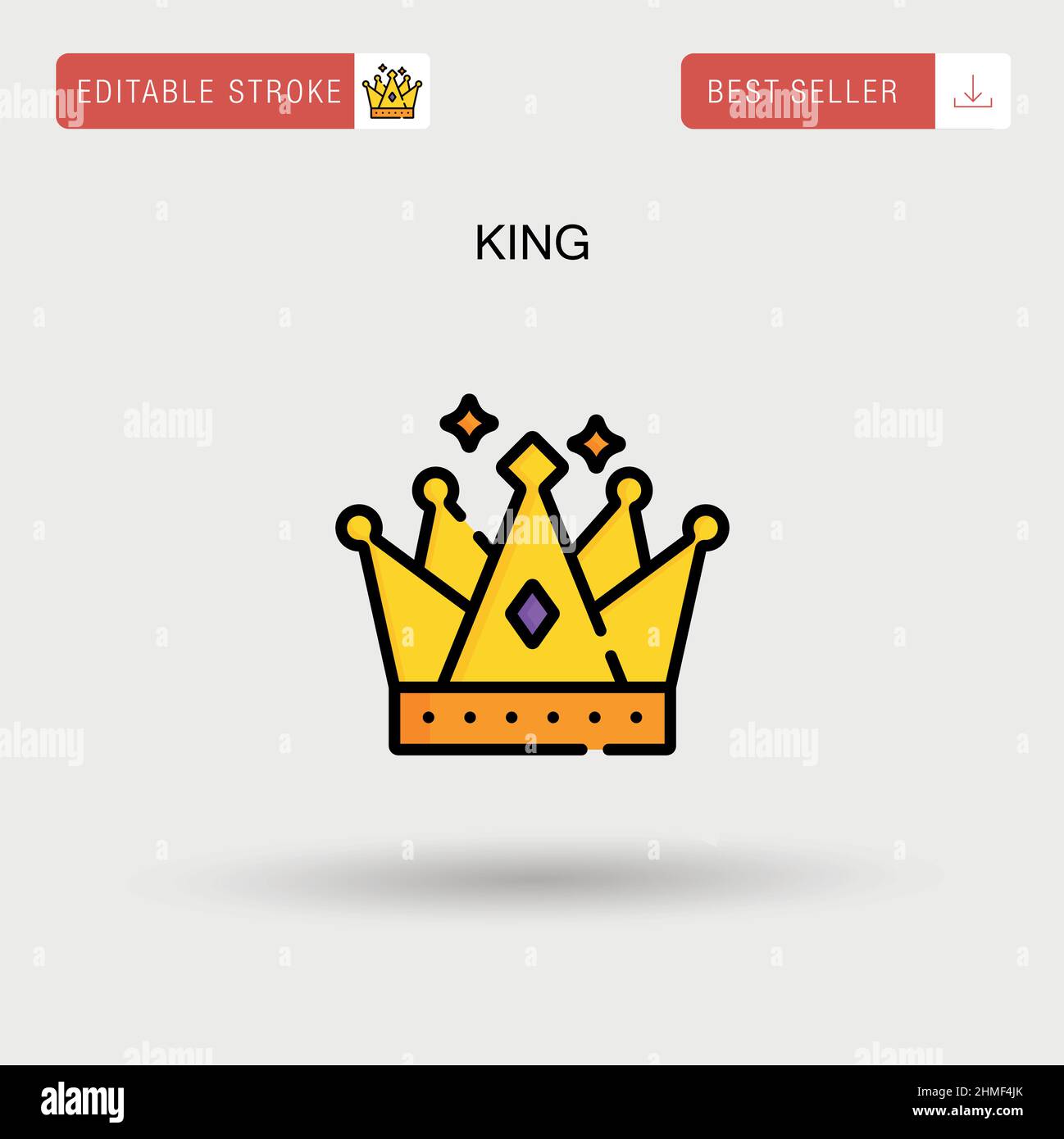King Simple vector icon Stock Vector Image & Art - Alamy