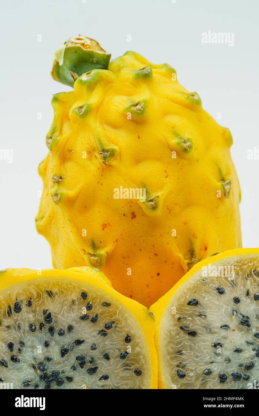 Yellow Pitahaya or Dragon Fruit, juicy and refreshing Stock Photo - Alamy