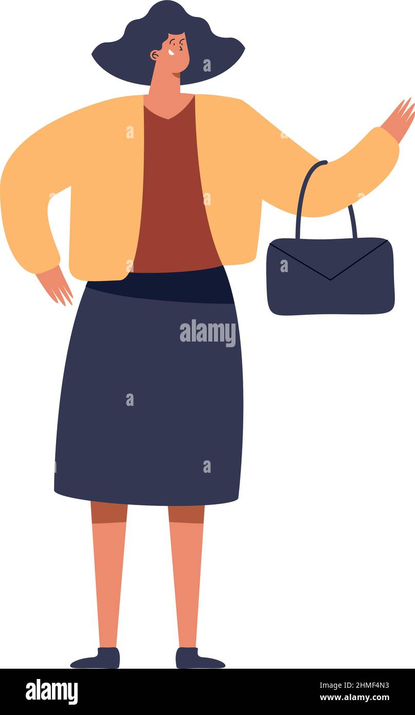 elegant busineswoman standing avatar character Stock Vector Image & Art ...
