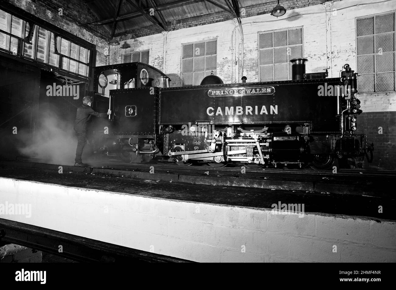"Prince of Wales" inside the shed at Aberystwyth Stock Photo - Alamy