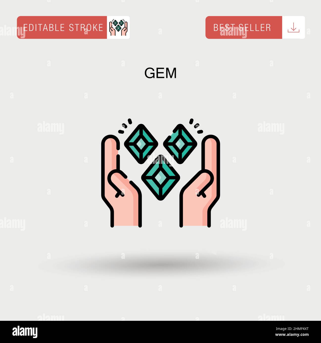 Gem Simple vector icon Stock Vector Image & Art - Alamy