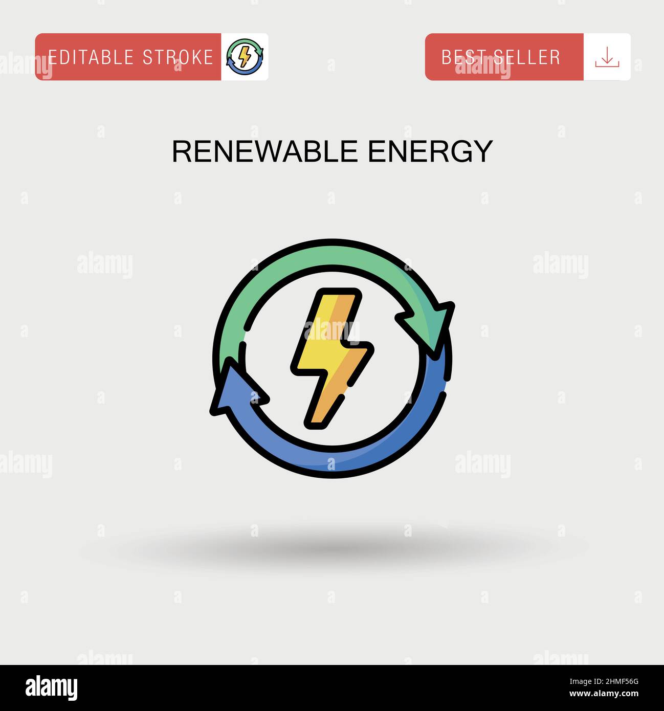 Renewable energy Simple vector icon Stock Vector Image & Art - Alamy