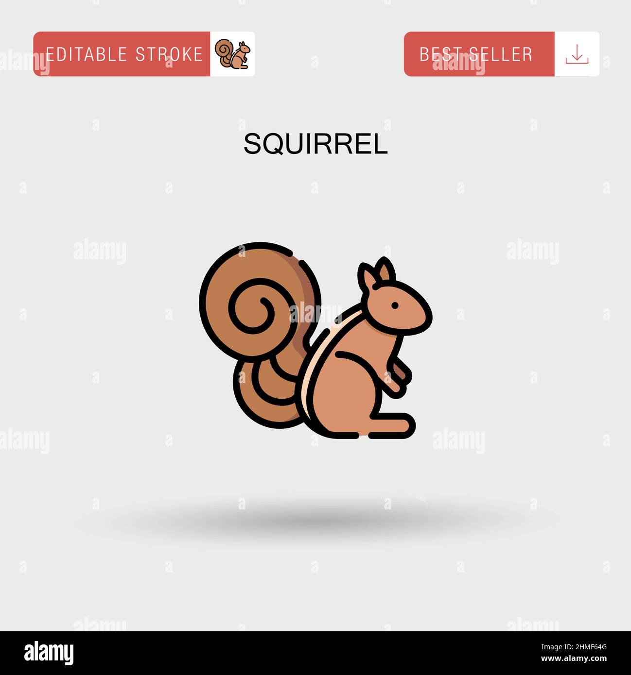 Squirrel Simple vector icon Stock Vector Image & Art - Alamy