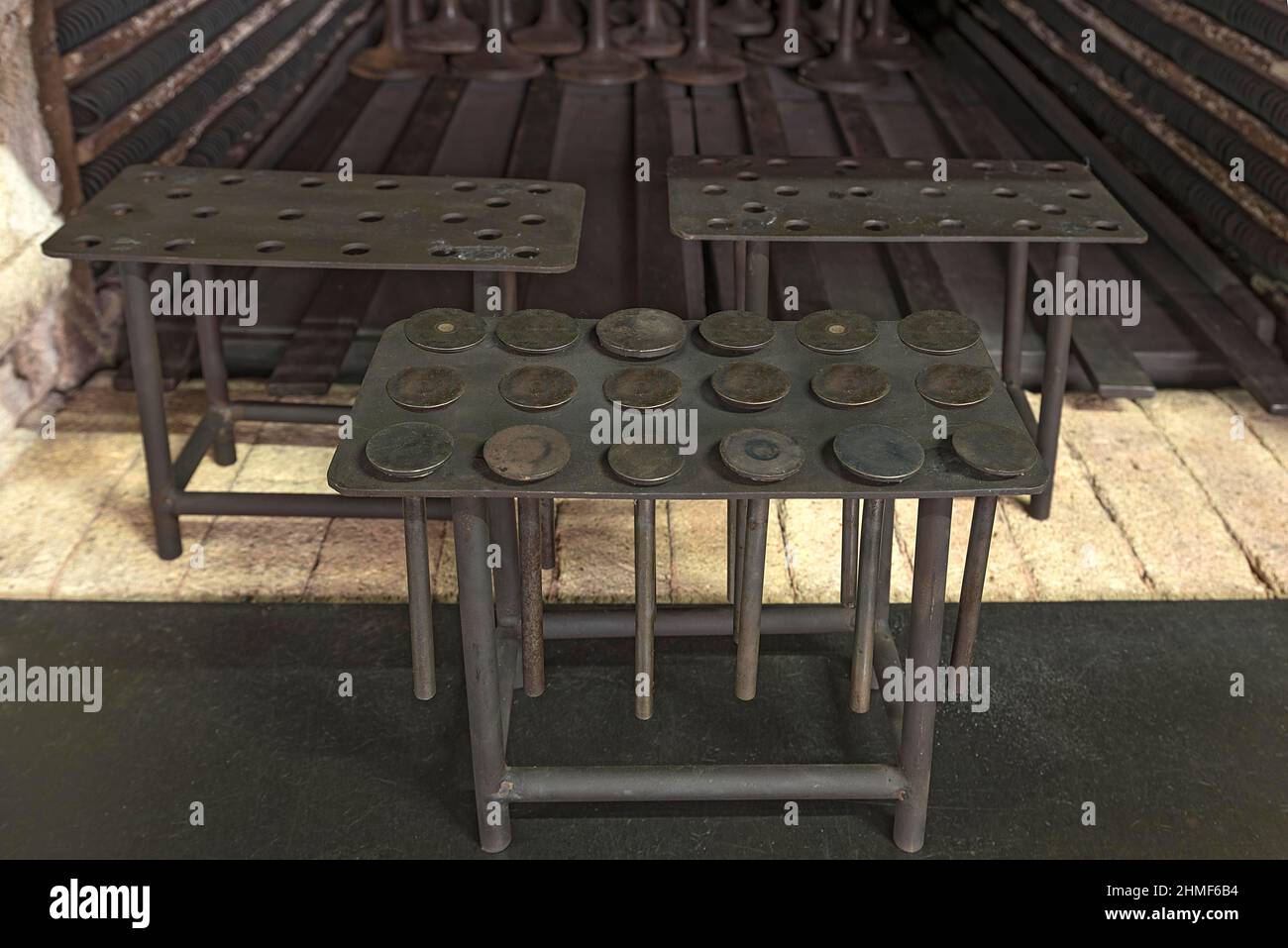 Valve stand for setting up smaller valves for the annealing furnace ...
