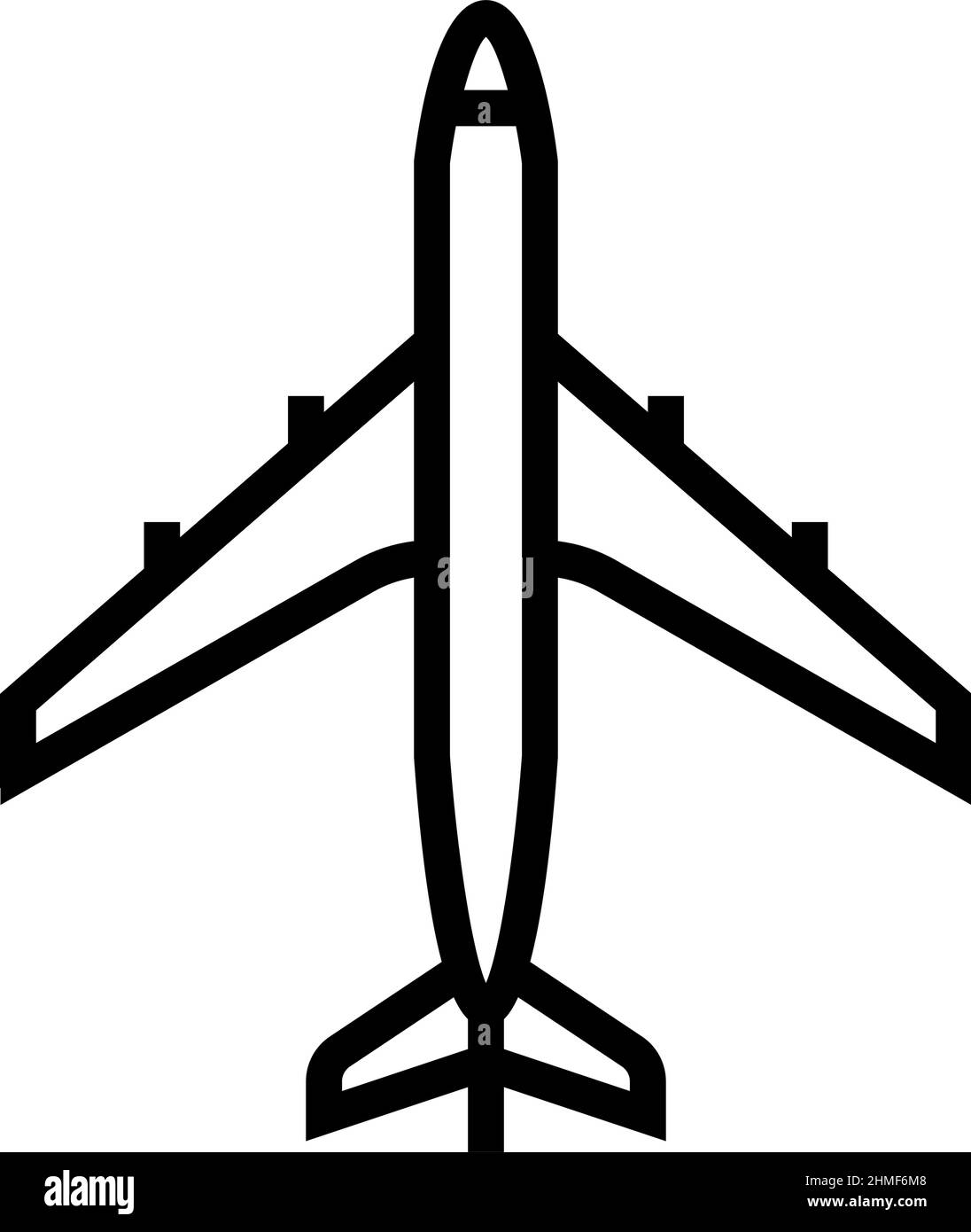 plane air transport line icon vector illustration Stock Vector Image ...