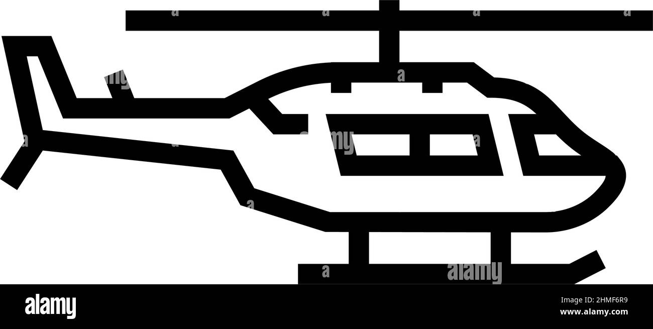 helicopter transport line icon vector illustration Stock Vector Image ...