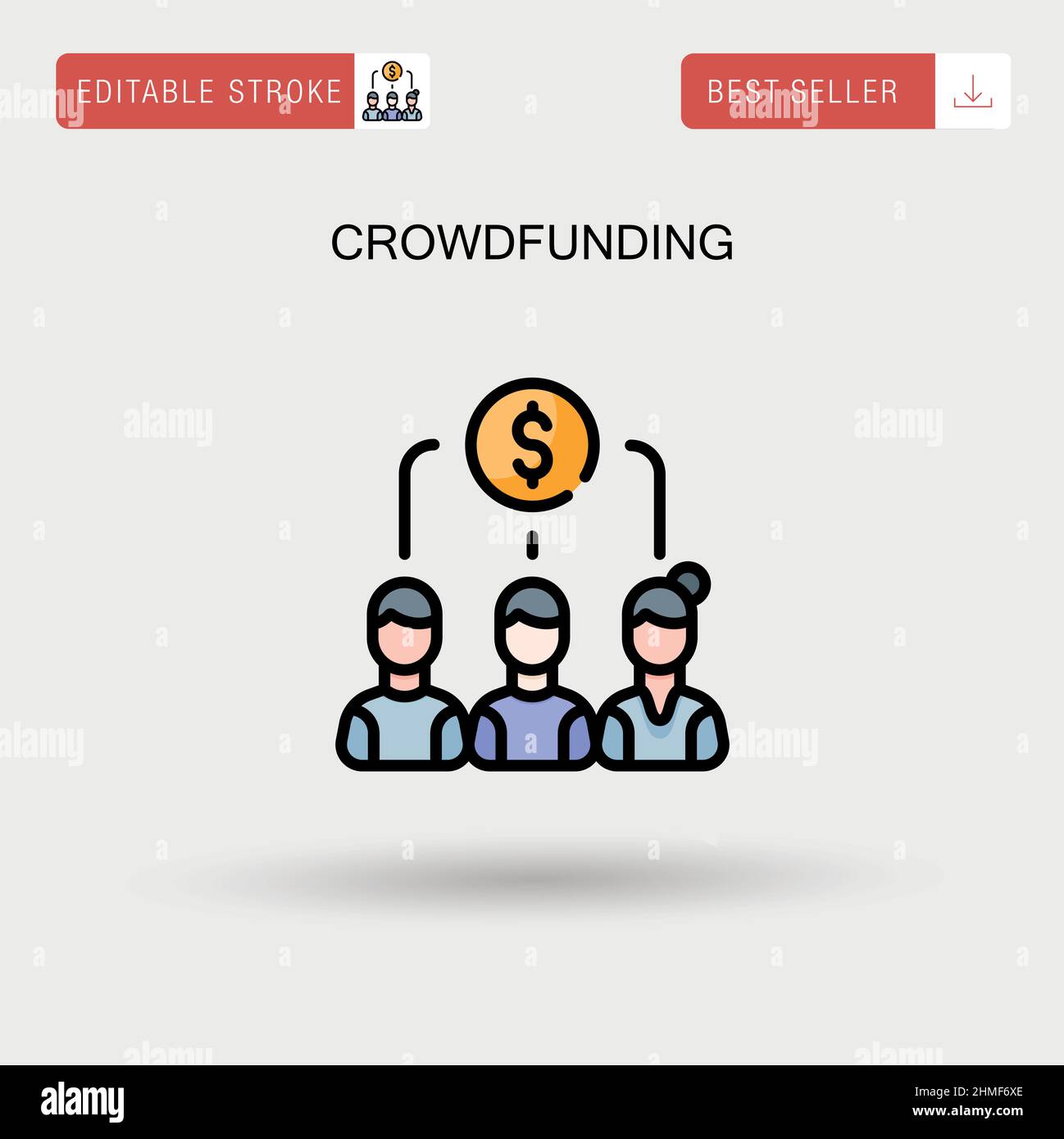 Crowdfunding Simple vector icon Stock Vector Image & Art - Alamy