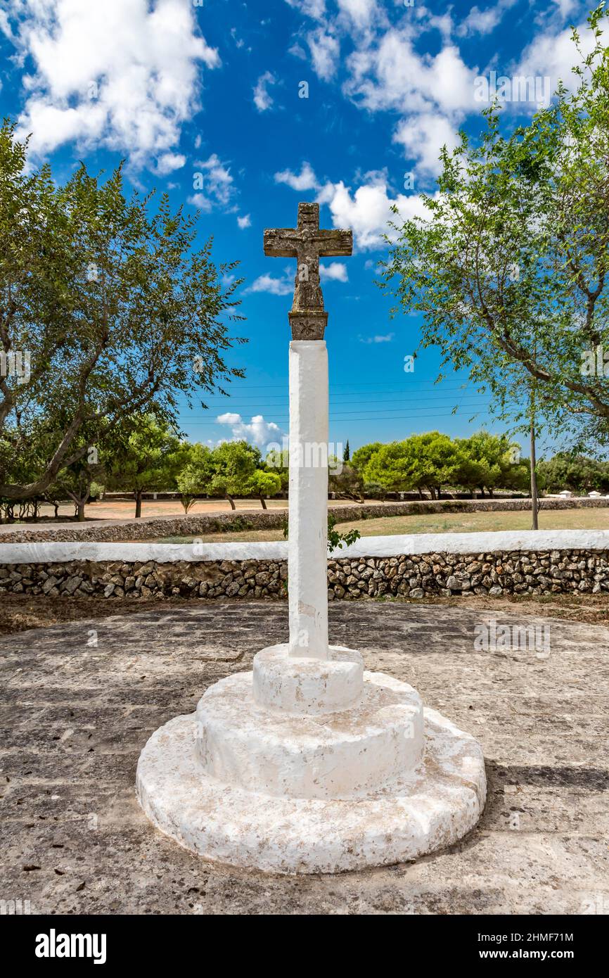Cross, Catholic Church Ermita de Sant Joan de Missa, Menorca, Balearic ...