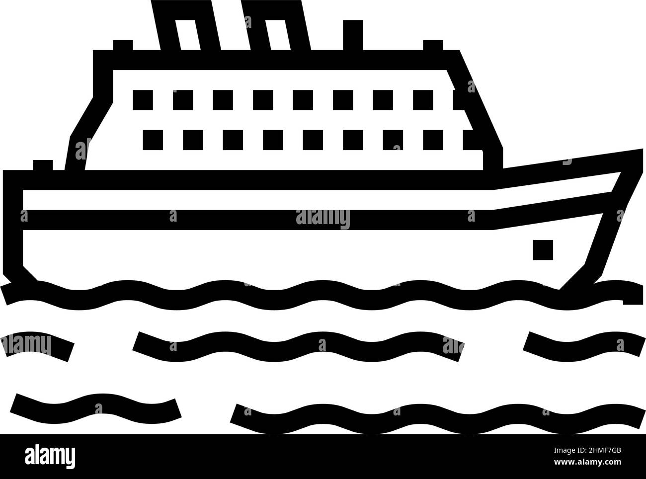 ship sea transport line icon vector illustration Stock Vector Image ...