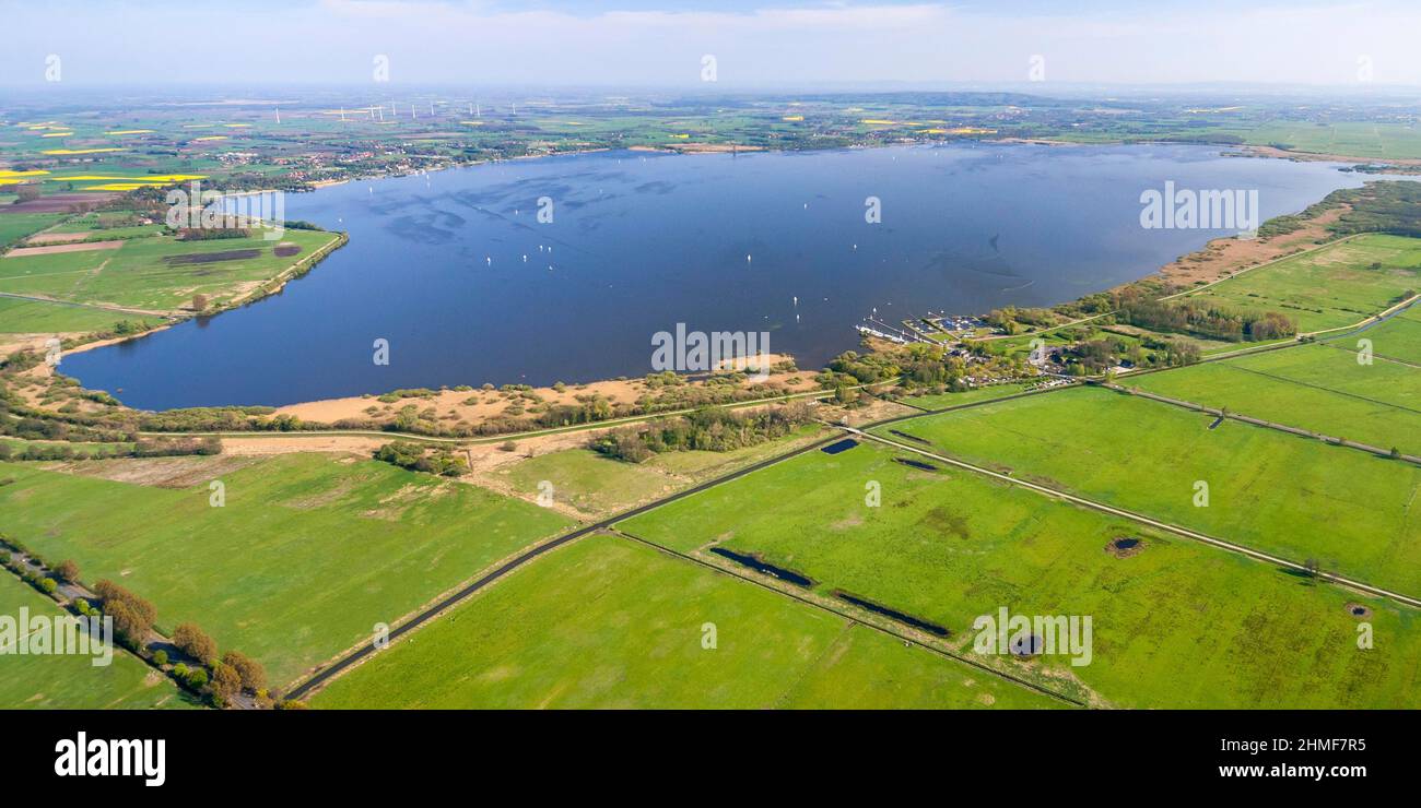 Lake Duemmer, inland lake, aerial photograph, Oldenburg Muensterland ...