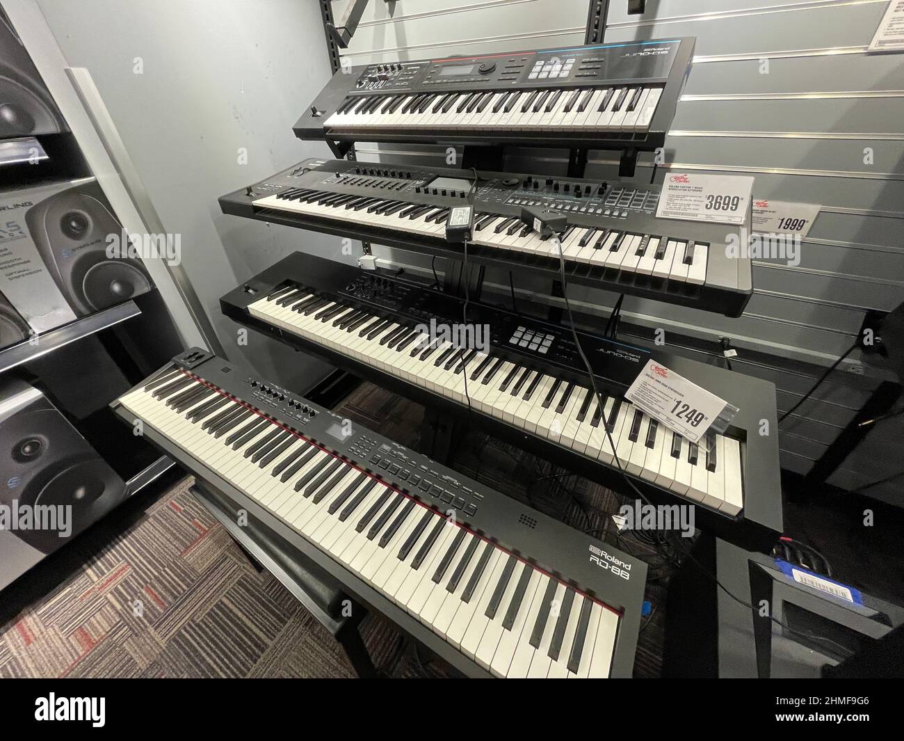 Augusta, Ga USA - 12 09 21: Guitar Center retail store interior ...