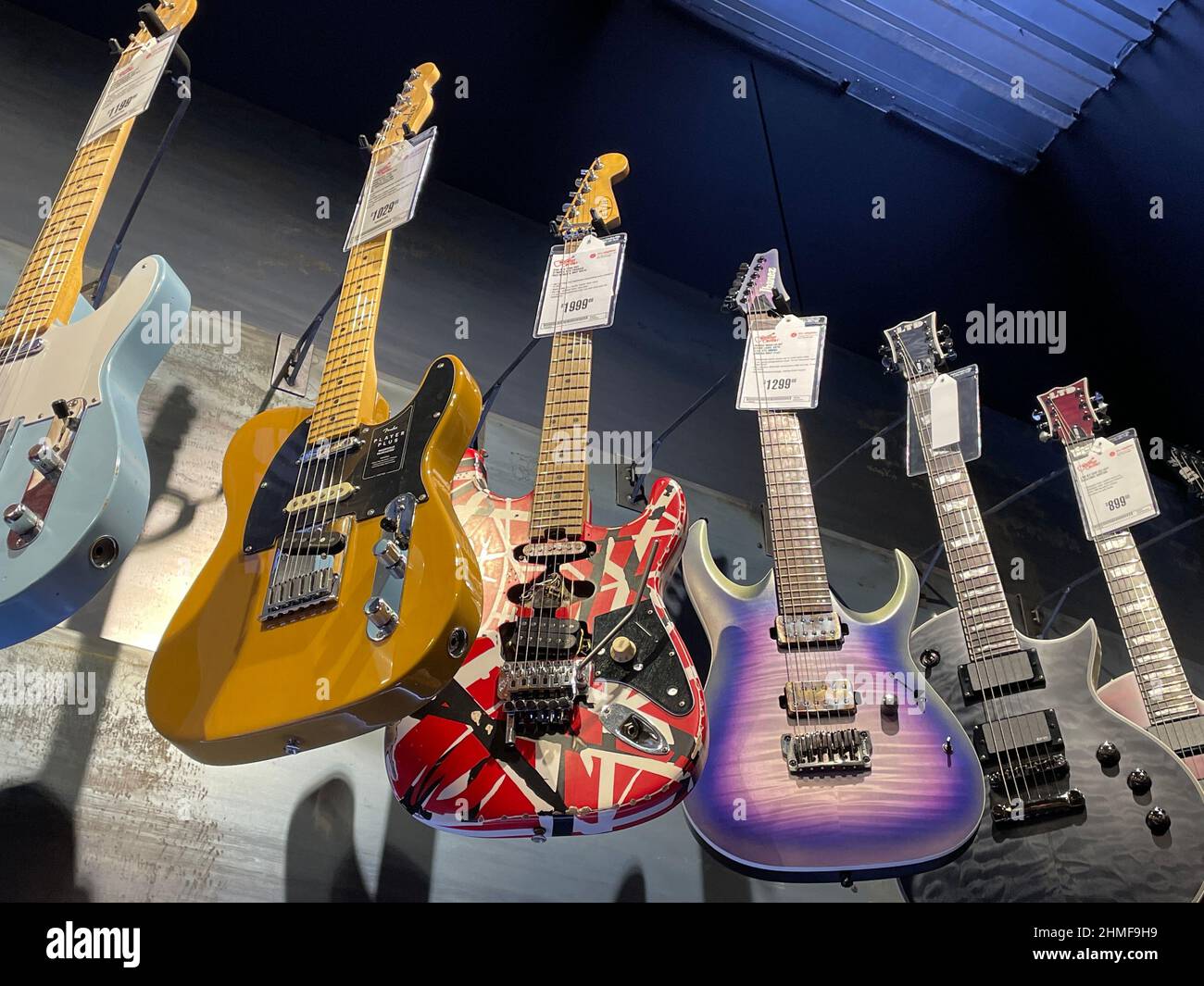 Augusta, Ga USA - 12 09 21: Guitar Center retail store interior EVH ...