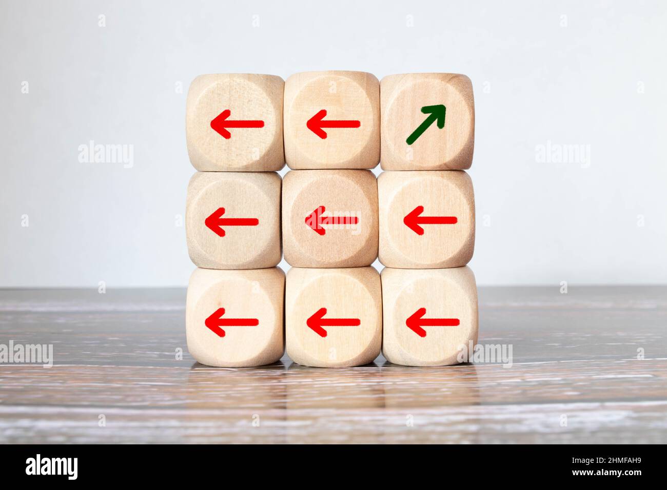 One of arrow move to opposite direction with others arrow which carved ...