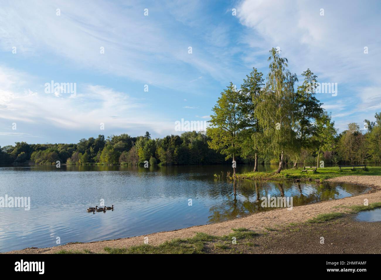 Lake Podebrady, Podebrady, Olomouc, Olomouc, Olomoucky kraj, Moravia ...