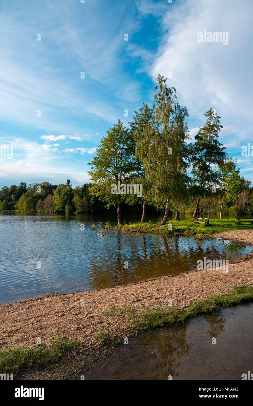 Lake Podebrady, Podebrady, Olomouc, Olomouc, Olomoucky kraj, Moravia ...