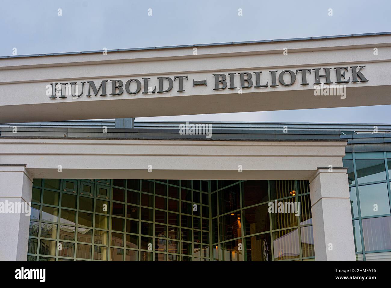 Entrance to the Humboldt Library in Tegel, Berlin, Germany Stock Photo ...