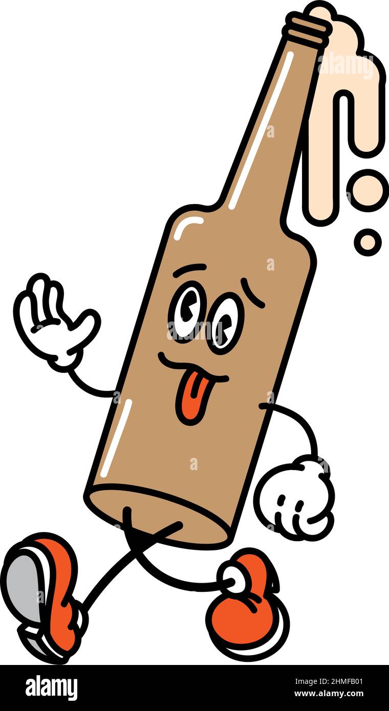 comic beer bottle cartoon icon Stock Vector Image & Art - Alamy