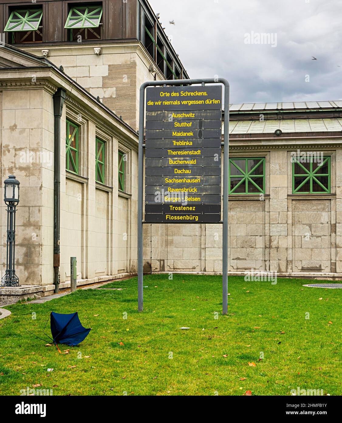 Concentration camp memorial at the entrance to Wittenbergplatz station ...