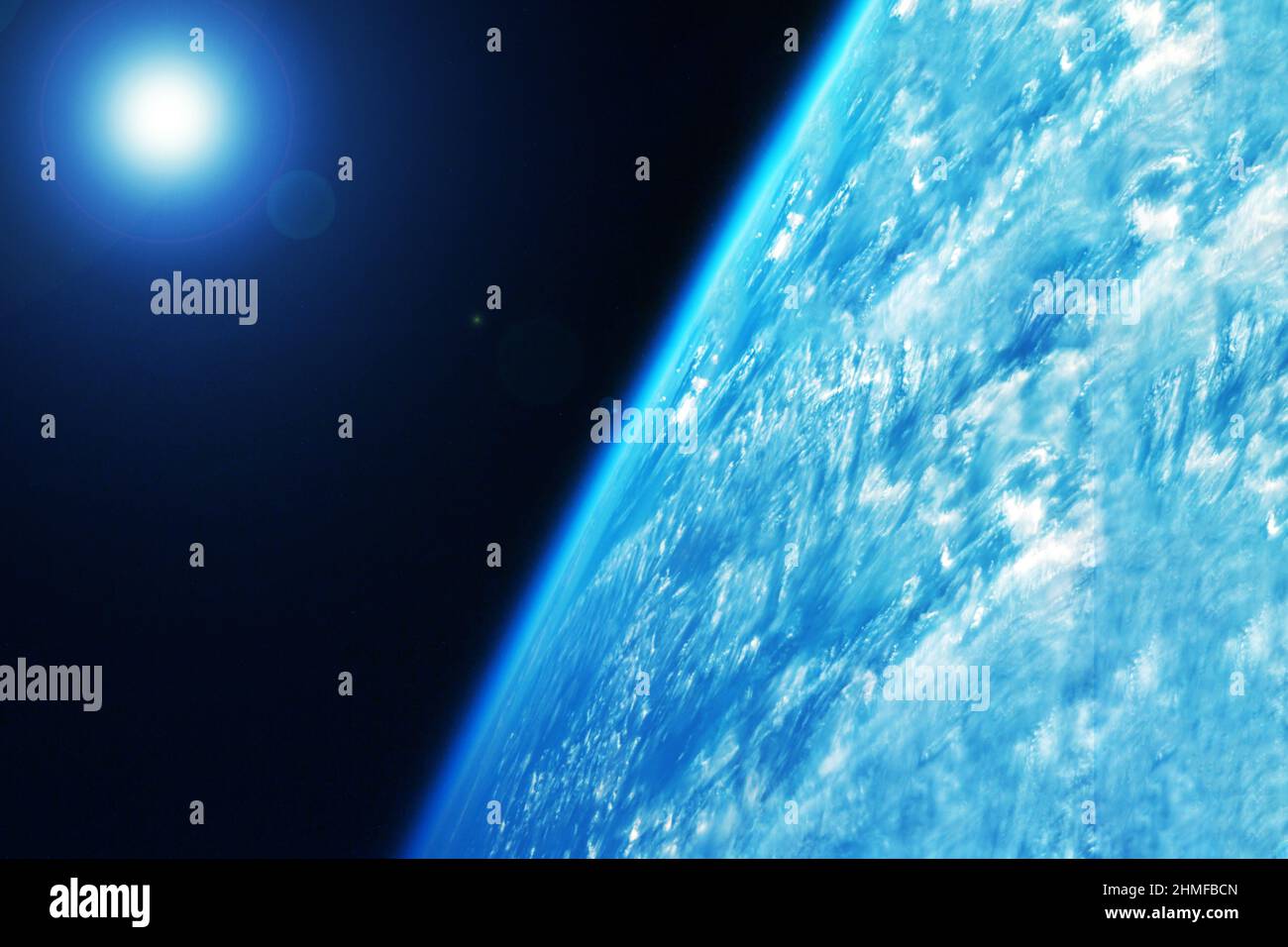 Earth's atmosphere from space. Elements of this image furnished by NASA ...