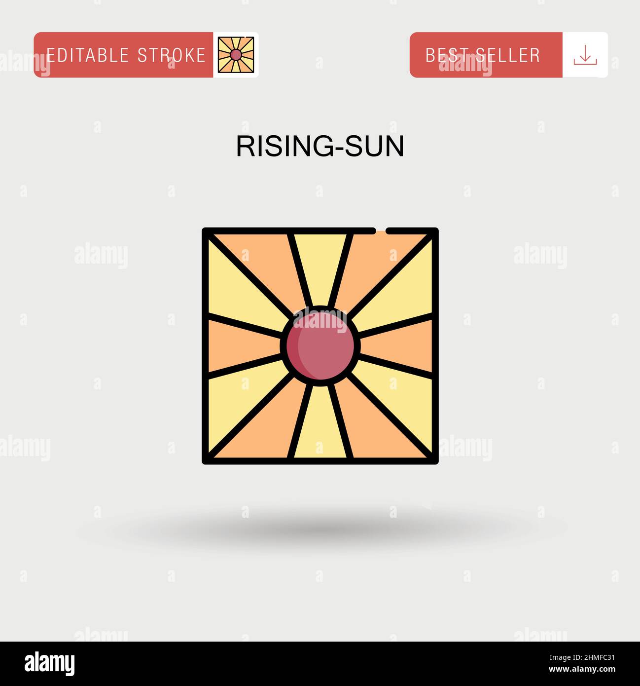 Rising-sun Simple vector icon Stock Vector Image & Art - Alamy