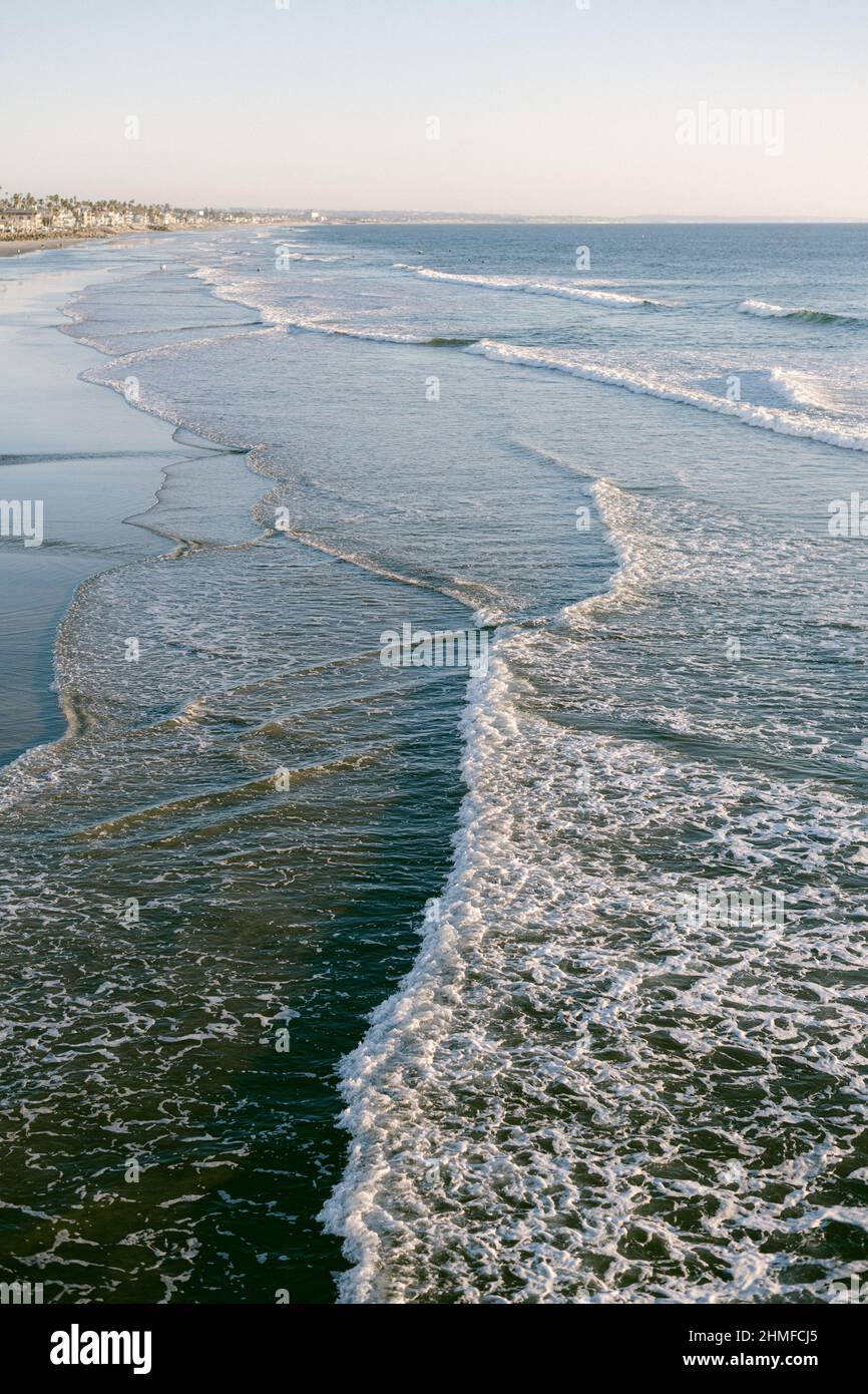 Beach waves in Southern California Stock Photo - Alamy