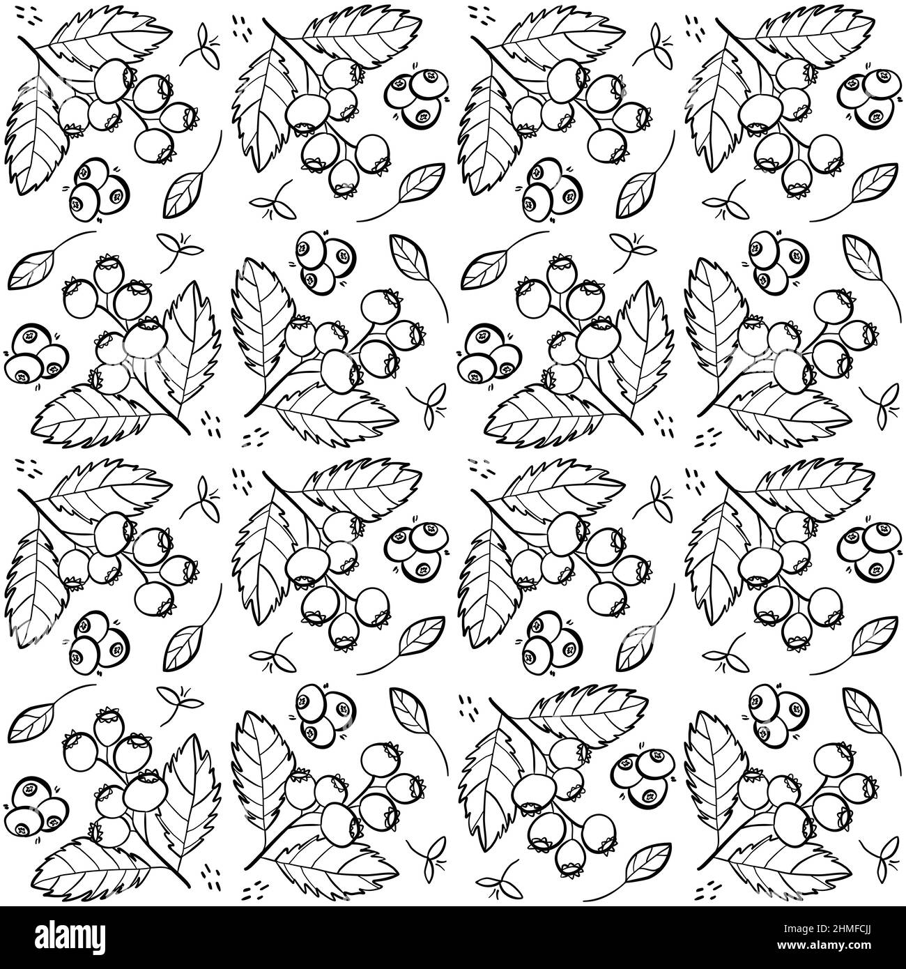 Sweet shadberry or blueberry repeating pattern. Seamless texture with ...