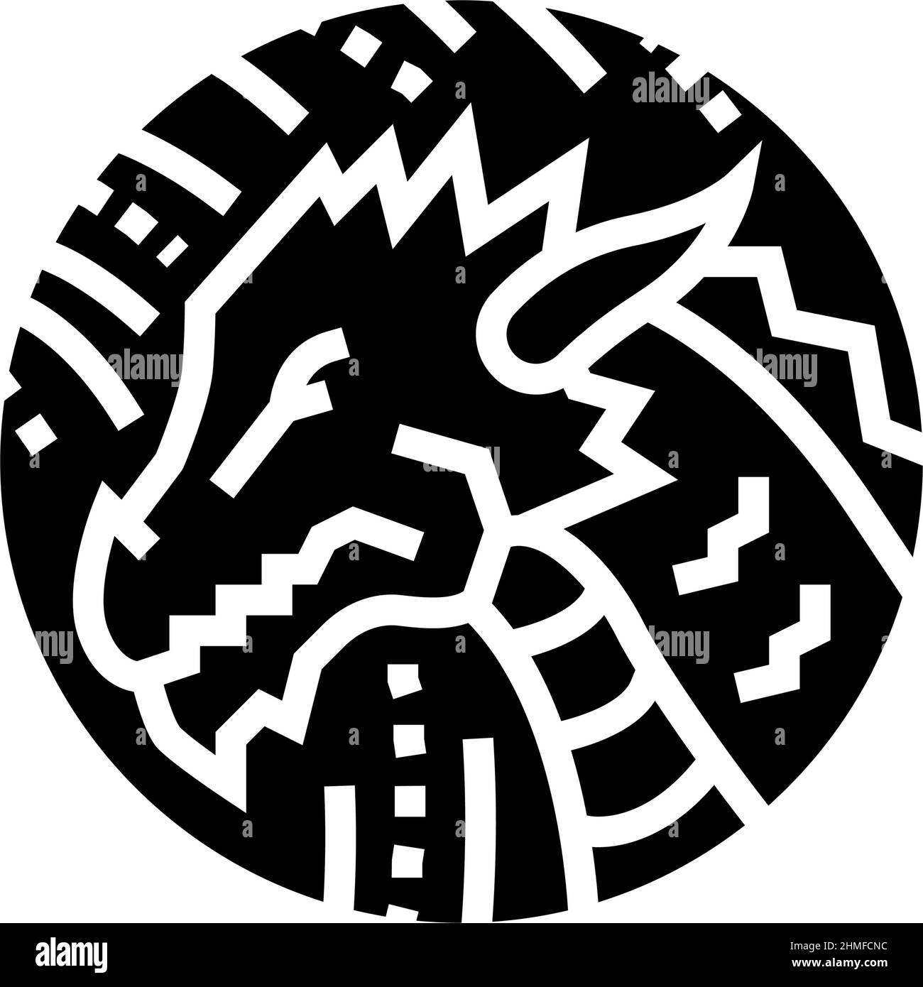 dragon chinese horoscope animal glyph icon vector illustration Stock ...