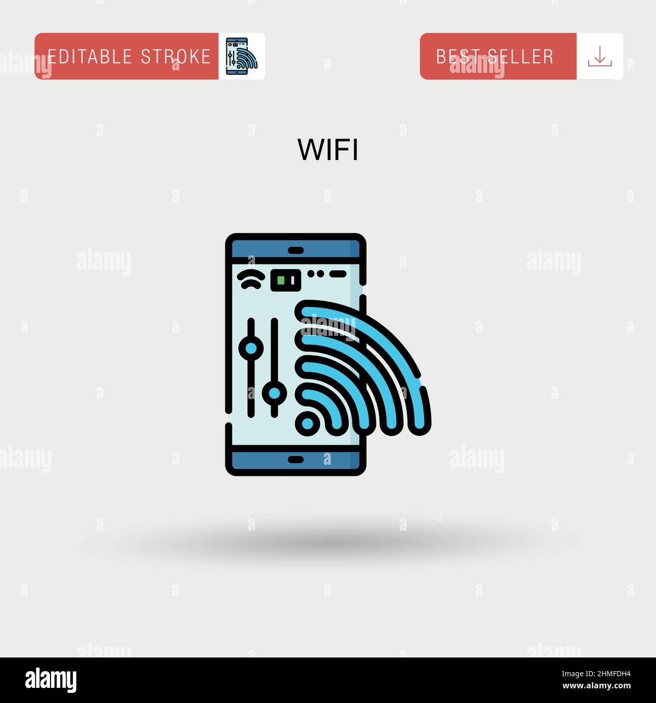 Wifi Simple vector icon Stock Vector Image & Art - Alamy