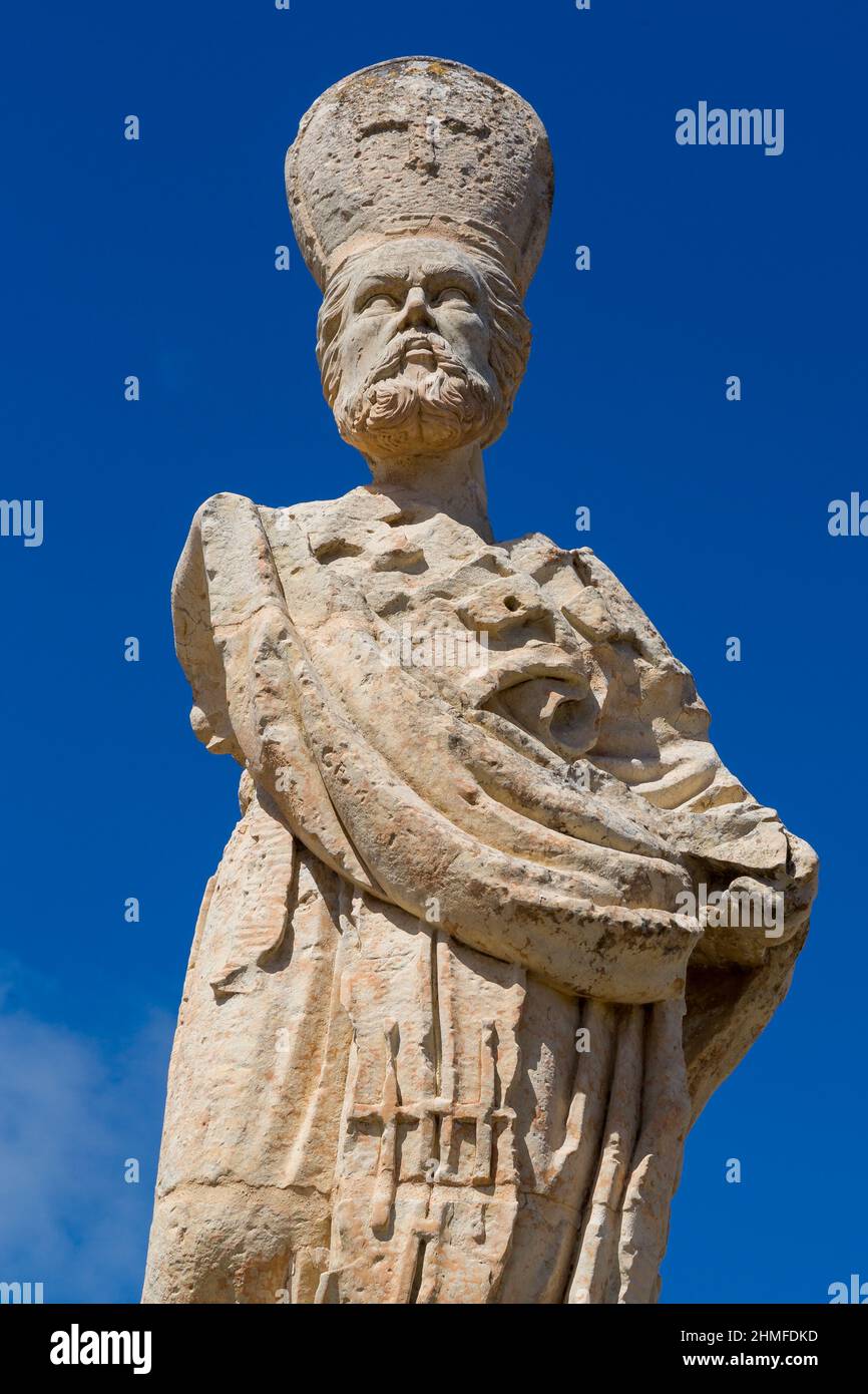 St. Nicholas Statue in Mtarfa in Malta Stock Photo - Alamy