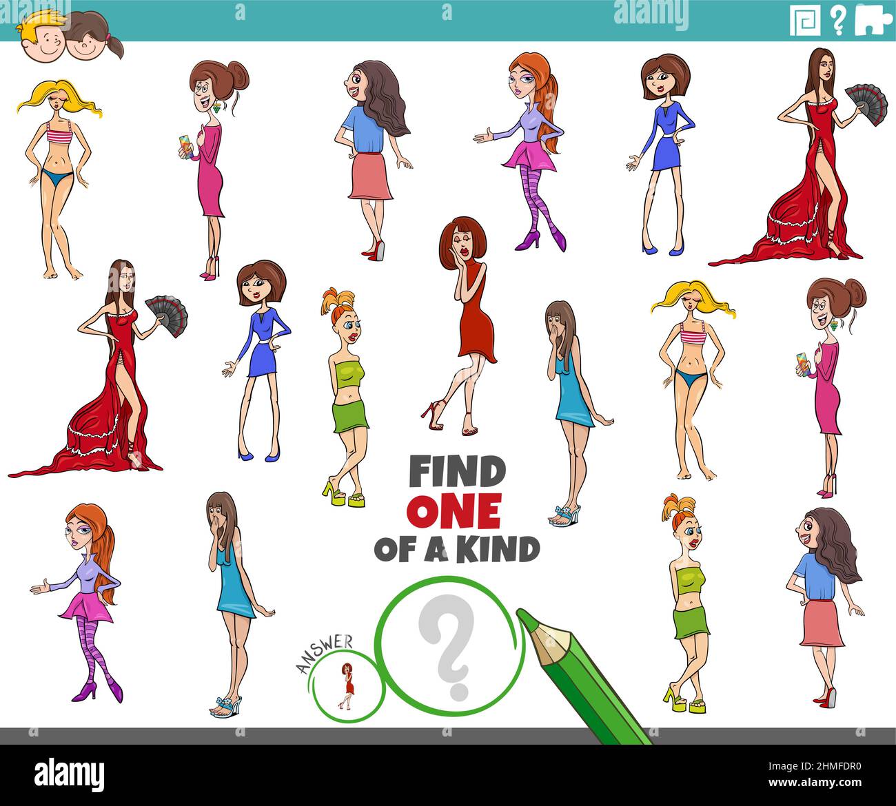 Preschool women Stock Vector Images - Alamy