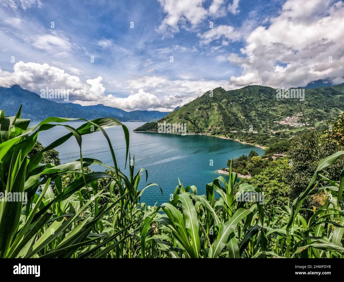 Beautiful Lake Atitlan and the Guatemalan highlands, Solola, Guatemala ...