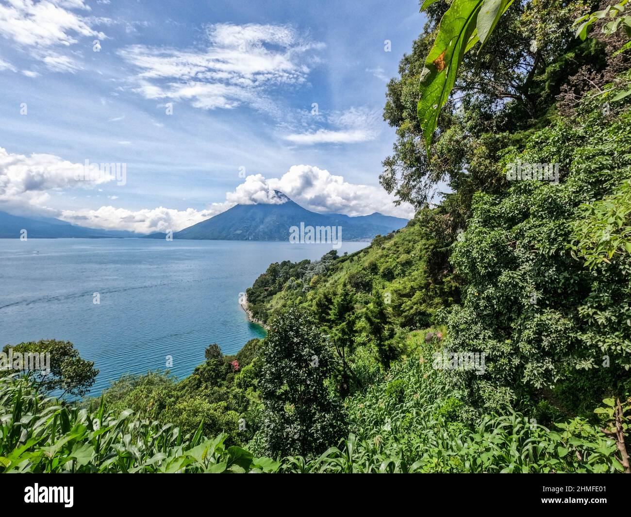 Beautiful Lake Atitlan and the Guatemalan highlands, Solola, Guatemala ...