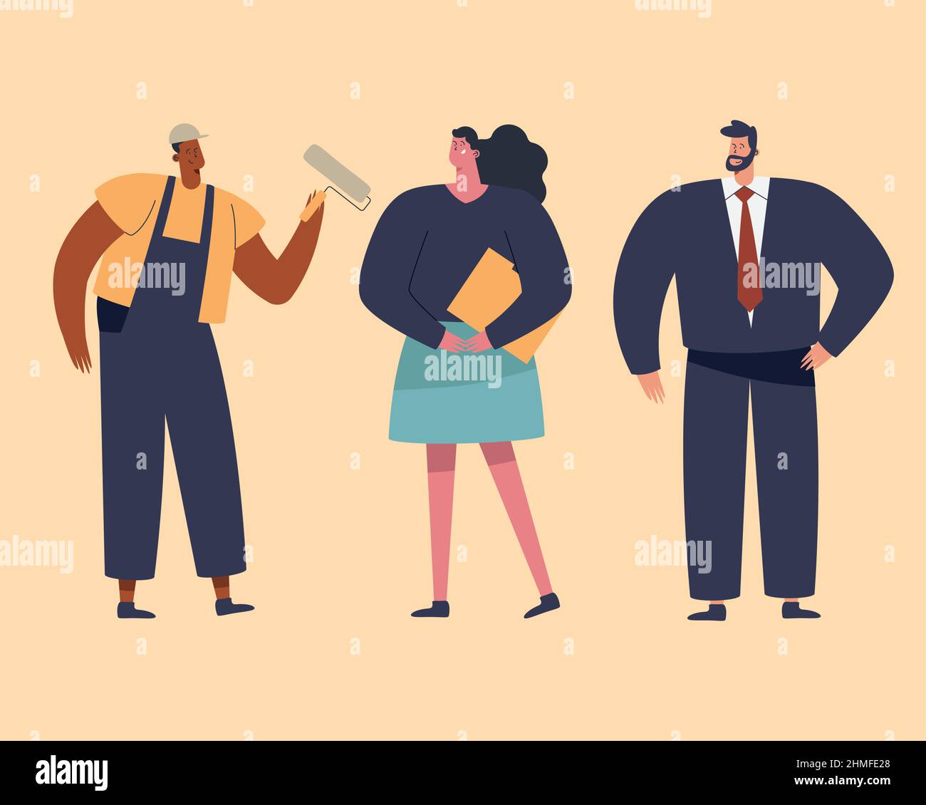 three business persons characters group Stock Vector Image & Art - Alamy