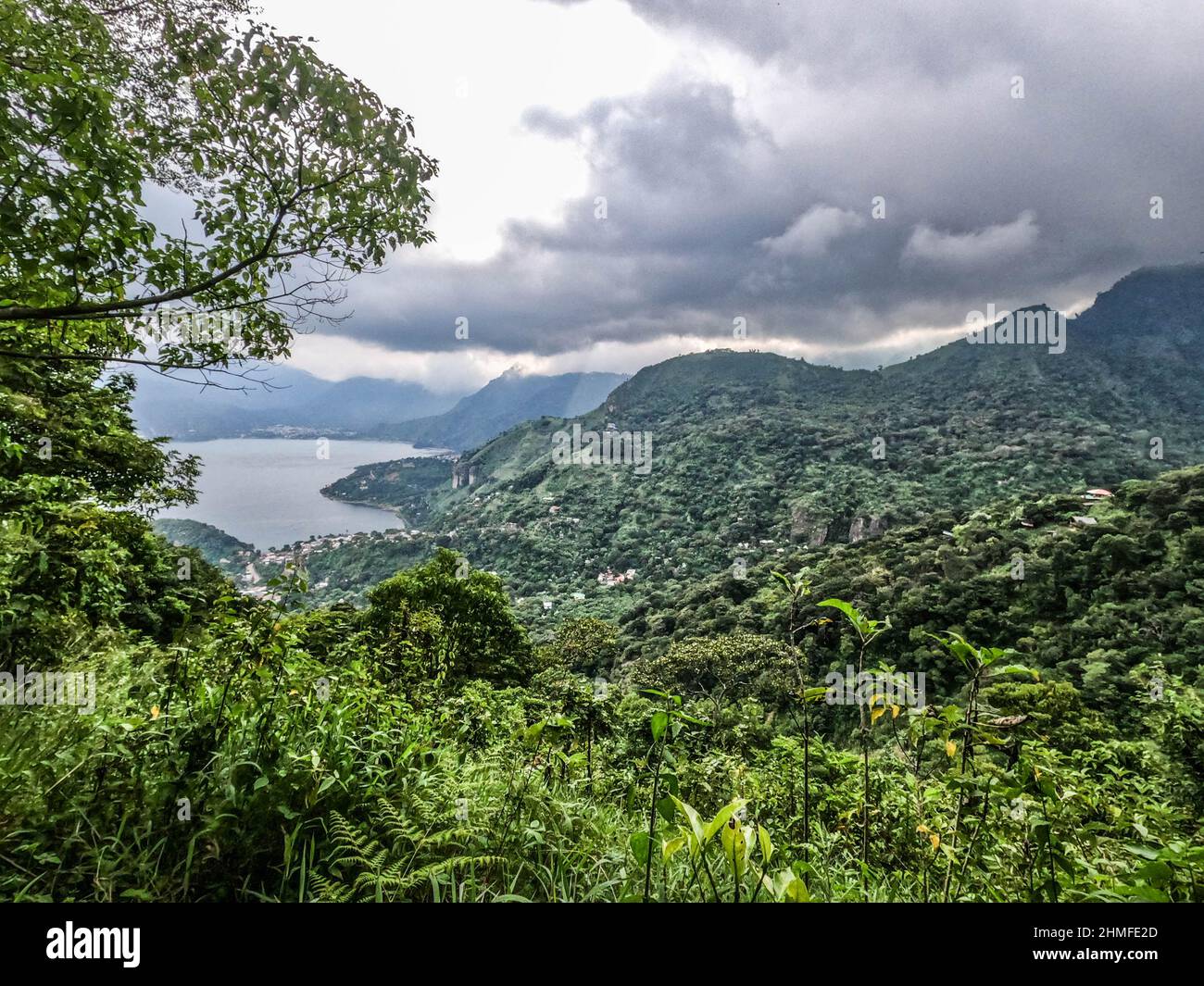 Beautiful Lake Atitlan and the Guatemalan highlands, Solola, Guatemala ...