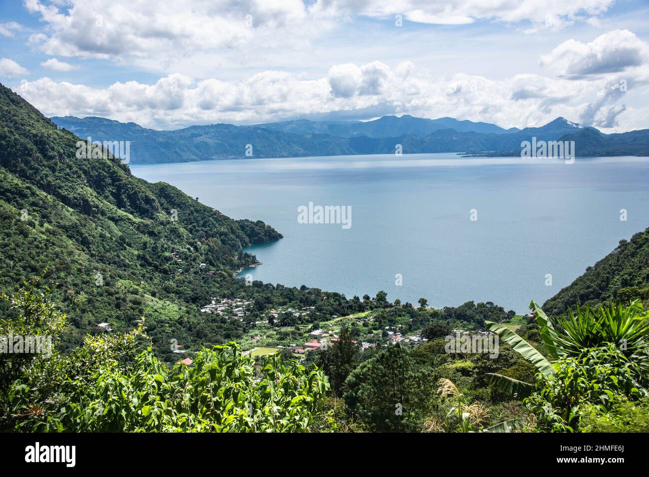 Beautiful Lake Atitlan and the Guatemalan highlands, Solola, Guatemala ...