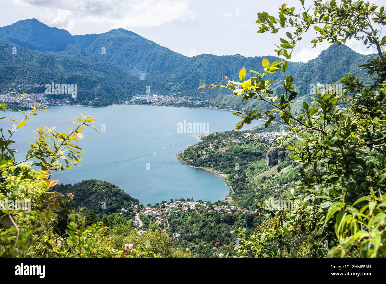 Beautiful Lake Atitlan and the Guatemalan highlands, Solola, Guatemala ...