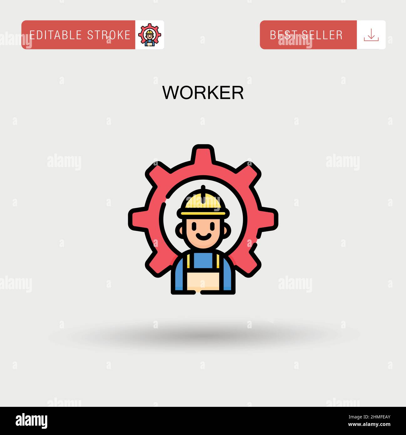 Worker Simple vector icon Stock Vector Image & Art - Alamy