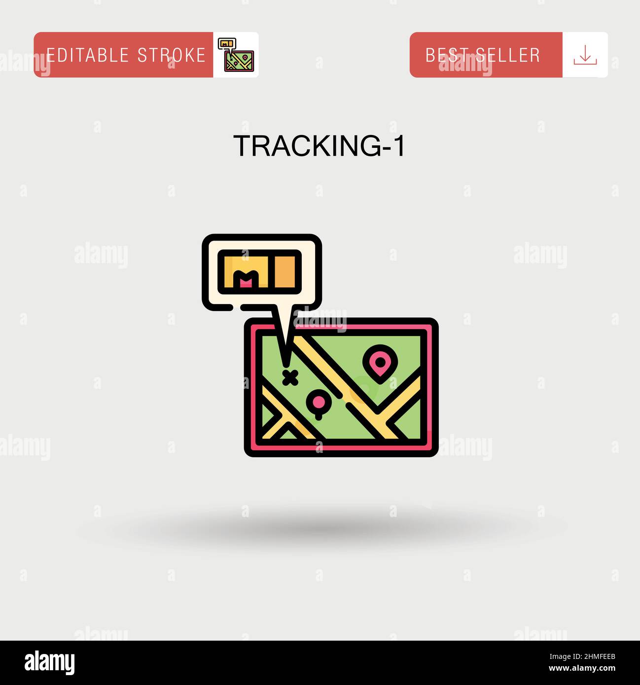 Tracking-1 Simple vector icon Stock Vector Image & Art - Alamy