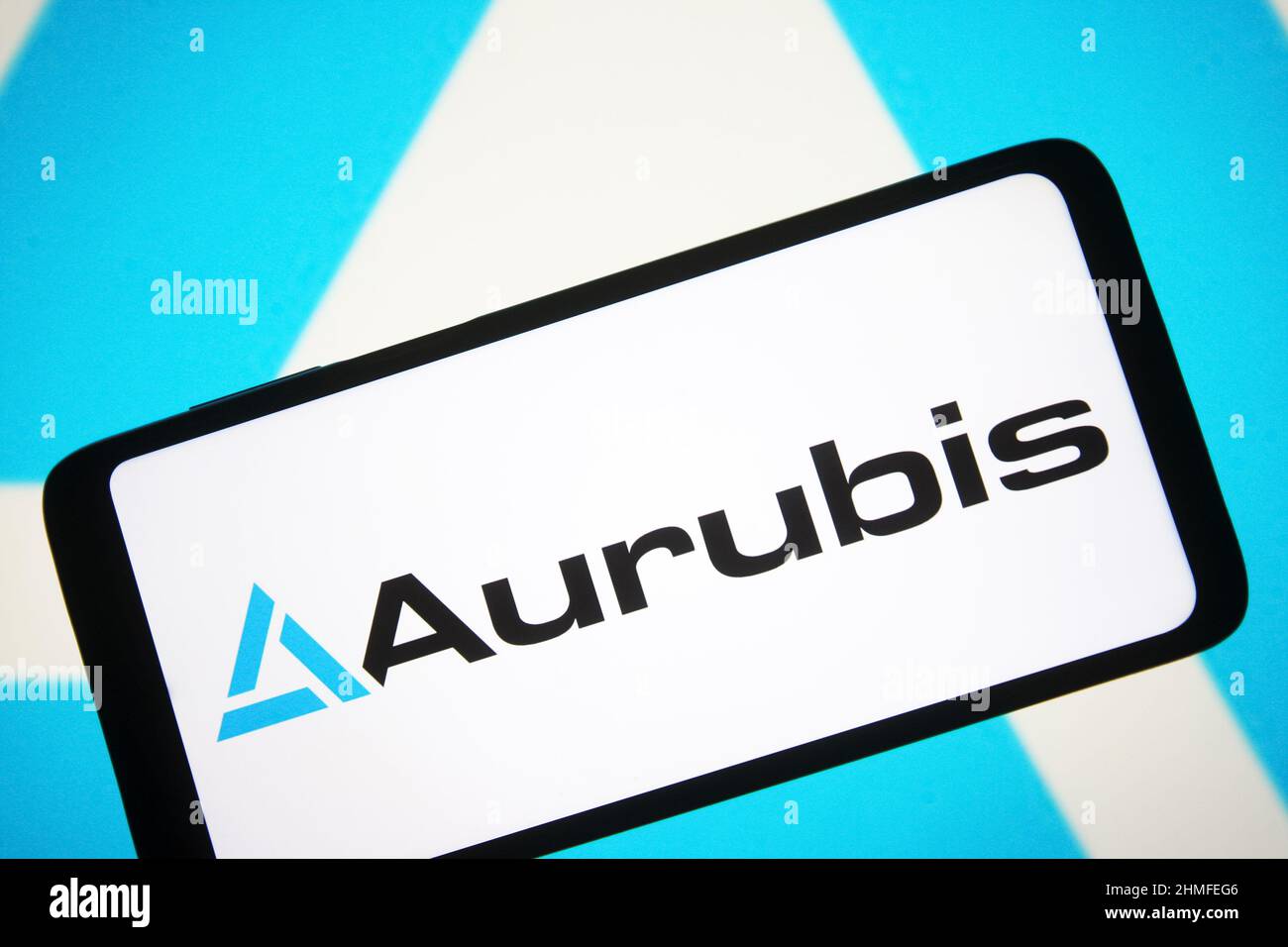 In this photo illustration, Aurubis AG logo is seen on a smartphone screen Stock Photo - Alamy