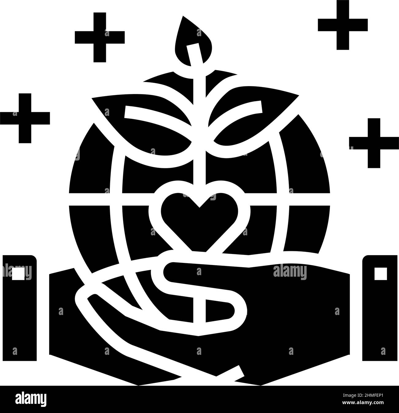 people save nature glyph icon vector illustration Stock Vector Image ...