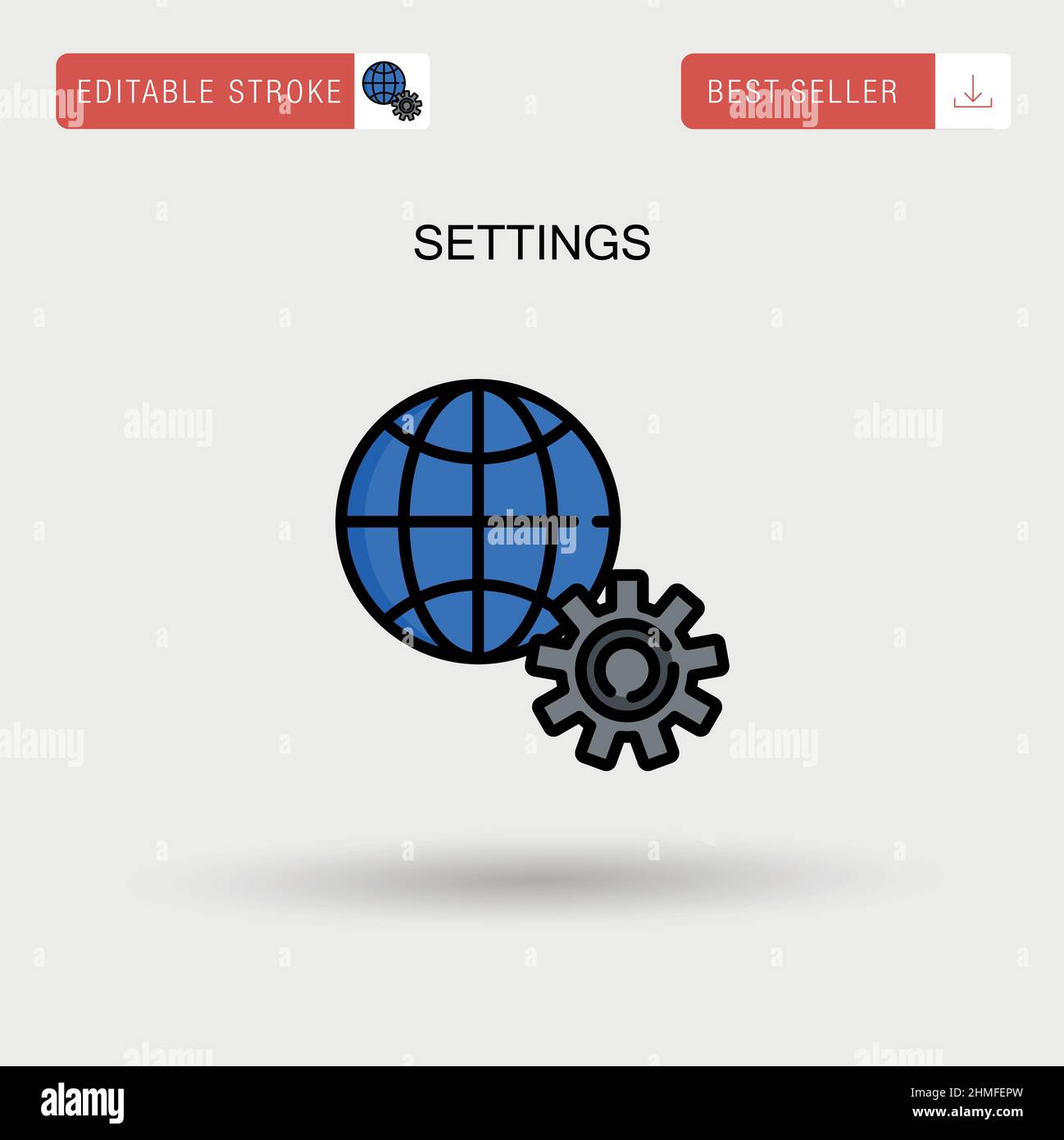 Settings Simple vector icon Stock Vector Image & Art - Alamy